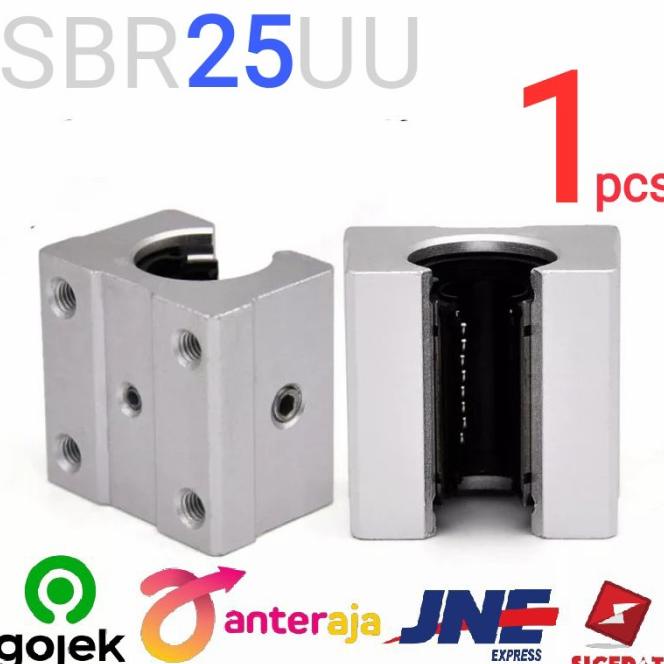 Jual Sbr25Uu Sbr25 Sbr 25 Uu Linear Guide Bearing Block Sliding Cnc ...