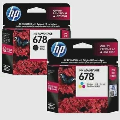 Jual TINTA PRINTER ORIGINAL HP 678 BLACK & COLOUR 4515 E-ALL-IN-ONE ...