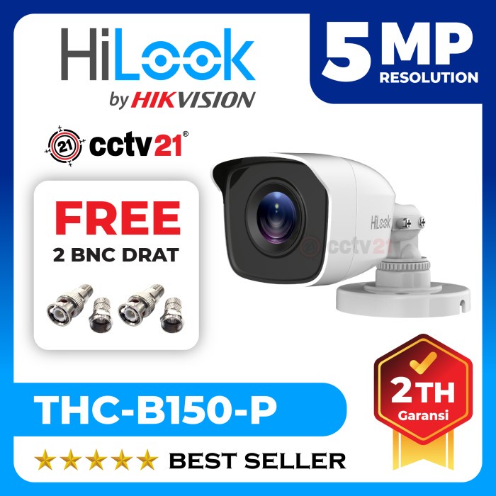 Jual Baru!! Kamera CCTV Outdoor HILOOK 5MP THC-B150-P Garansi Resmi ...