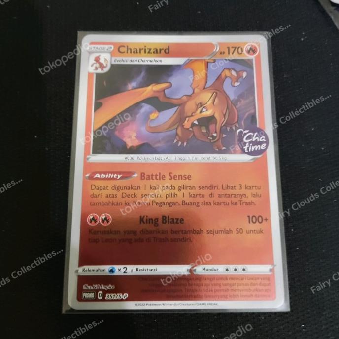 Jual Charizard Foil Promo Chatime Pokemon TCG Indonesia | Shopee Indonesia