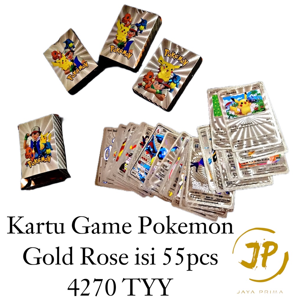 Jual MAINAN ANAK KARTU GAME POKEMON ROSE GOLD ISI 55 PCS | Shopee Indonesia