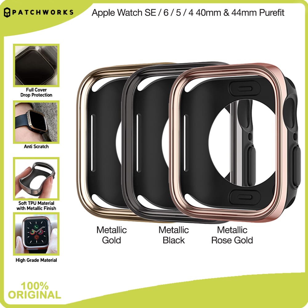 Jual Patchworks Apple Watch SE 6 5 4 Slim Full Cover Softcase Anti ...