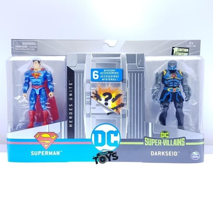 Jual DC Comics 4 Inch SUPERMAN vs. DARKSEID Action Figure 2-Pack ...