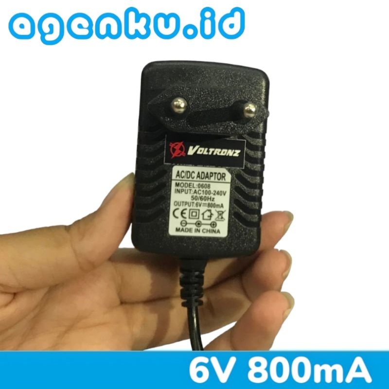 Jual Adaptor 6V 800mA Charger Motor Aki Charger Mobil Aki Charger ...