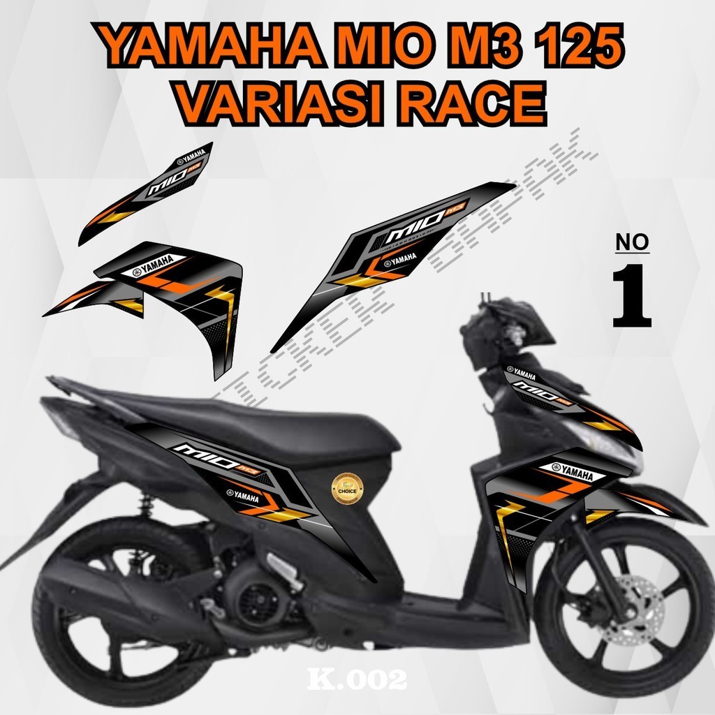 Jual Sticker Striping Decal Mio M3 Variasi Race K002 | Shopee Indonesia