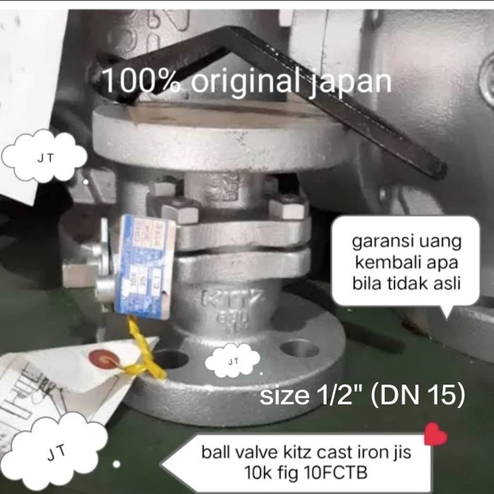 Jual Baru Ball Valve Kitz 1/2 Inch Flange Jis 10K Cast Iron Fig 10Fctb Limited | Shopee Indonesia
