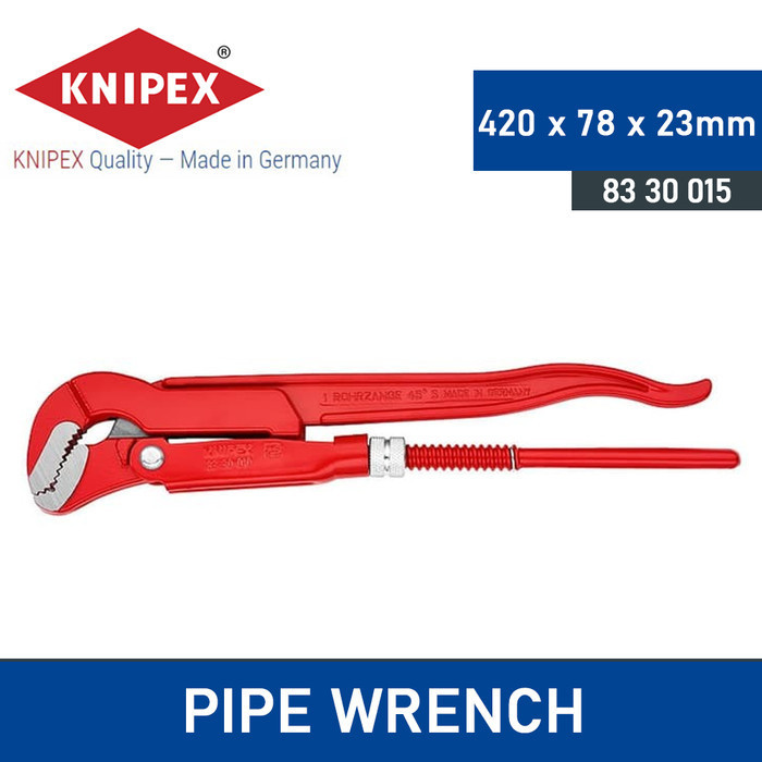 Jual New Tang Kunci Pipa 83 30 015 Knipex Pipe Wrench S-Shape Terbaru ...