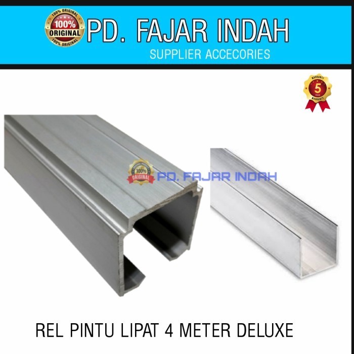 Jual [Baru] Rel Pintu Lipat Atas Bawah 4 Meter Deluxe Rel Lipat Tebal ...