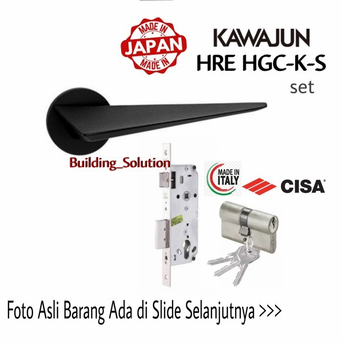 Jual [Baru] Kawajun Original Japan Handle Hre Hgc-K-S Blasted Black - Lockset Cisa Limited ...