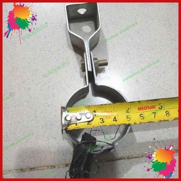 Jual klem pipa klem gantung pipa pvc 1 1/2 1.5 inch hanger clamp tebal ...