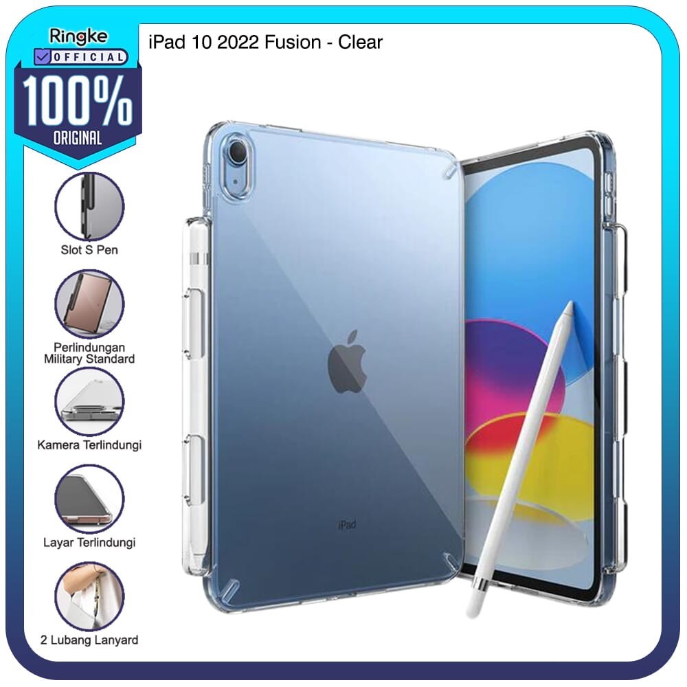 Jual Ringke iPad 10 2022 Fusion Clear Casing Softcase Anti Crack Slim ...
