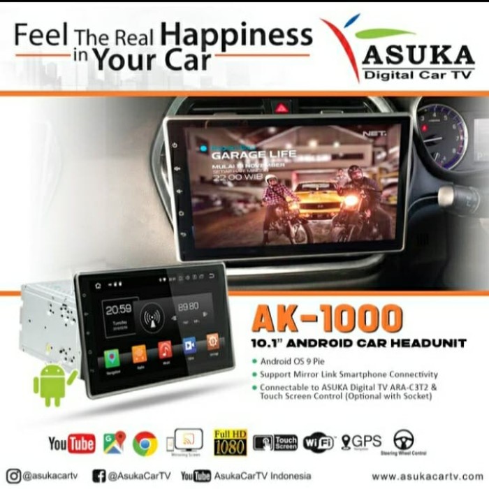 Jual Ori Asuka Ak 1000 Head Unit 2 Din Android 10.1 Inch Terbaru ...