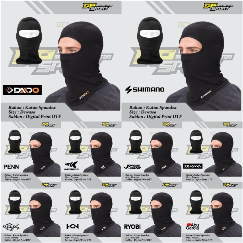 Jual New Masker ninja mancing balaclave full face buff daiwa hitam ...