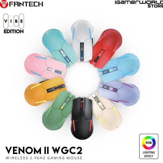 Jual Fantech VENOM II WGC2 Rechargeable 2400 DPI Wireless Gaming Mouse ...