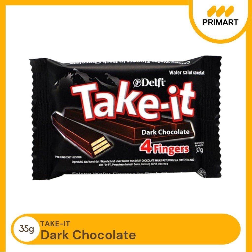 Jual Delfi Take - IT 4 Fingers Dark Chocolate 35 Gram | Shopee Indonesia