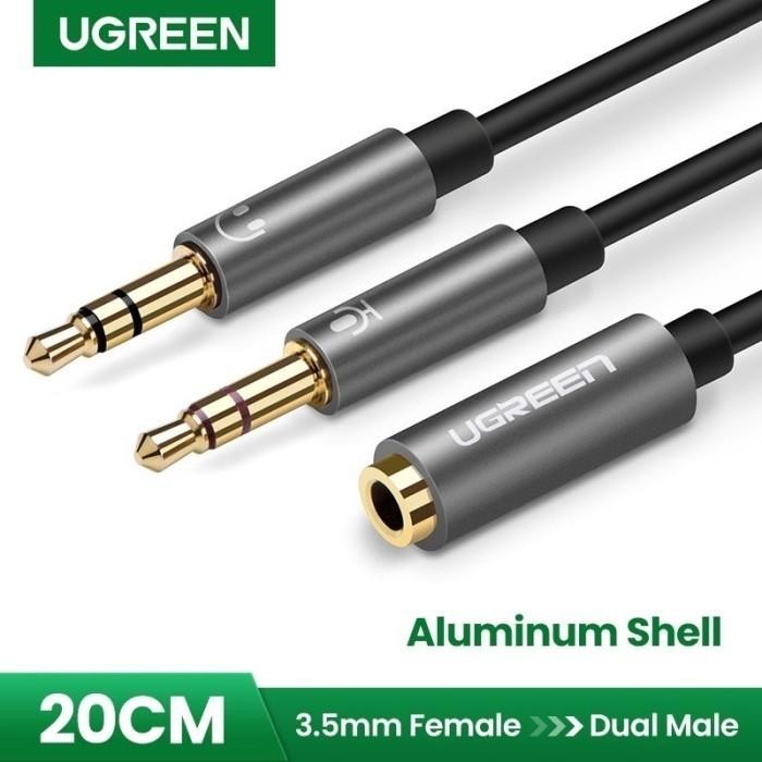 Jual NEW ARRIVAL UGREEN MIC HEADPHONE SPLITTER HEADSET AUDIO MICROPHONE ...