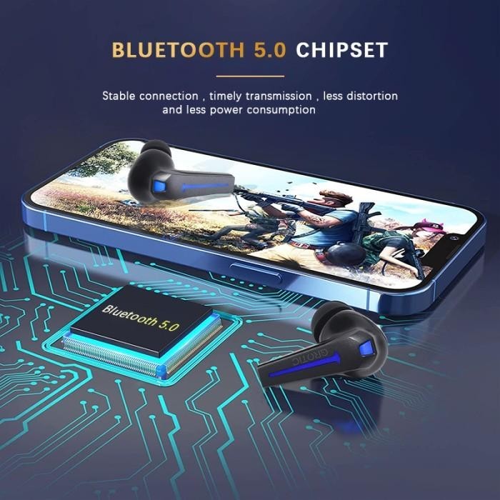 Jual NEW GROTIC TWS EARPHONE HEADSET BLUETOOTH GAMING WIRELESS TOUCH ...