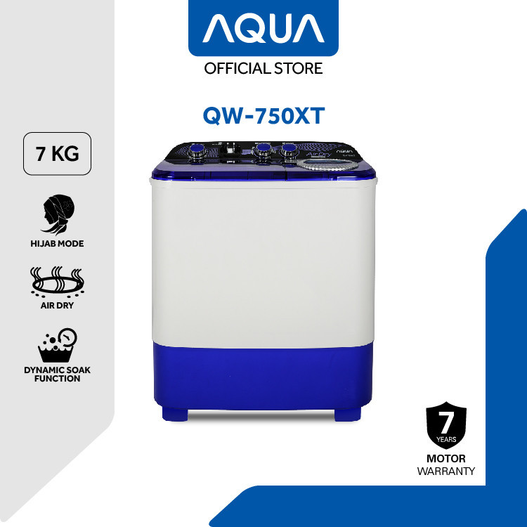Jual AQUA Elektronik WASHING MACHINE TWINTUB QW-750XT | Shopee Indonesia