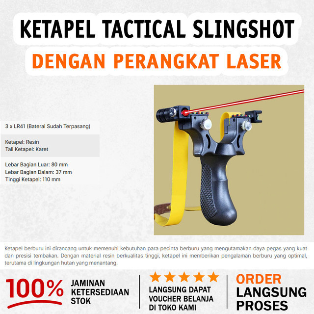 Jual Ketapel Tactical Laser Sight & Rubber Band | Ketapel | Shopee ...