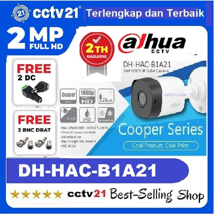 Jual Harga Distributor Camera CCTV Dahua HAC-B1A21P 2MP HDCVI IR Camera ...
