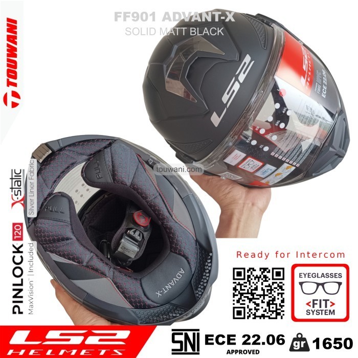 Jual Helm - Helm Ls2 Ff901 Advant-X Solid Matt Black | Shopee Indonesia
