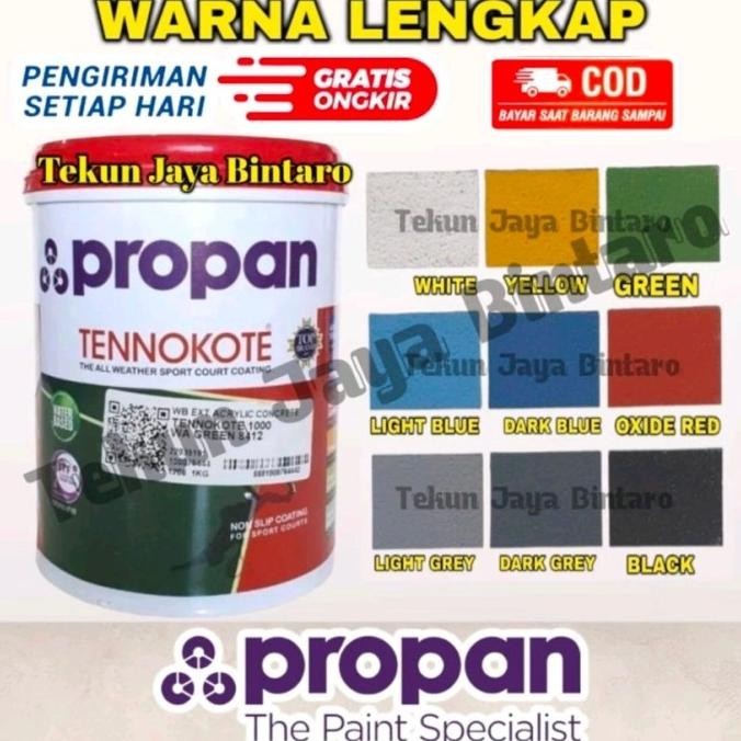 Jual Terbaru TENNOKOTE 1 KG DARK BLUE CAT LAPANGAN PROPAN/CARPORT ...