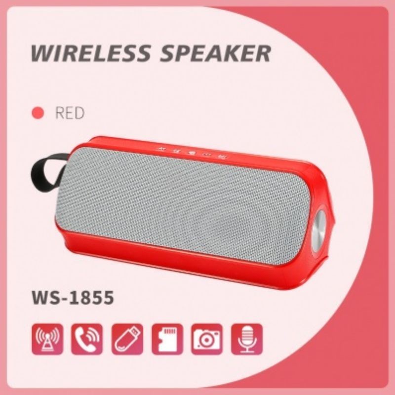Jual WSTER Original Speaker Karaoke microphone Bluetooth wireless WS-1855 | Shopee Indonesia