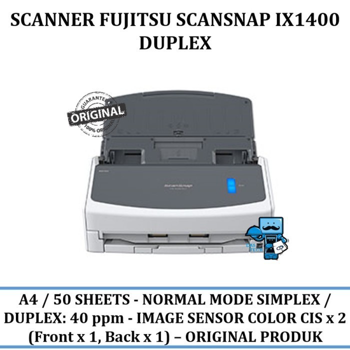 Jual Scanner Fujitsu Scansnap Ix1400 / Ix-1400 Duplex - Garansi Resmi ...