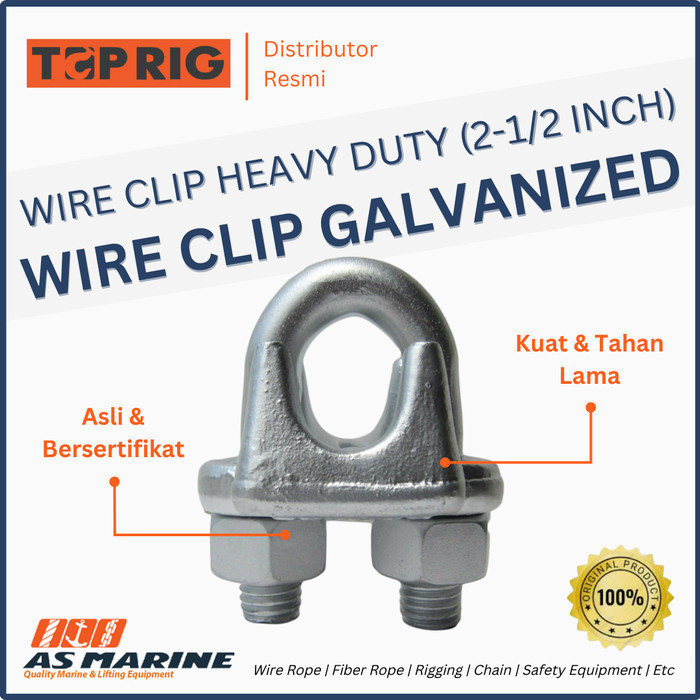 Jual PROMO WIRE CLIP / KUKU MACAN / KLEM SLING HEAVY DUTY GALV TOPRIG 2 ...