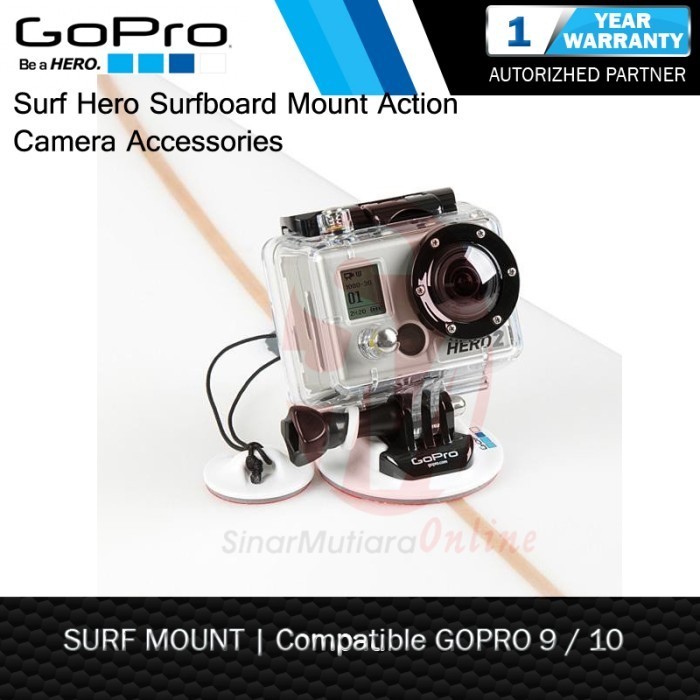 Jual PROMO GOPRO SURF HERO SURFBOARD MOUNT ACTION CAMERA ACCESSORIES # ...