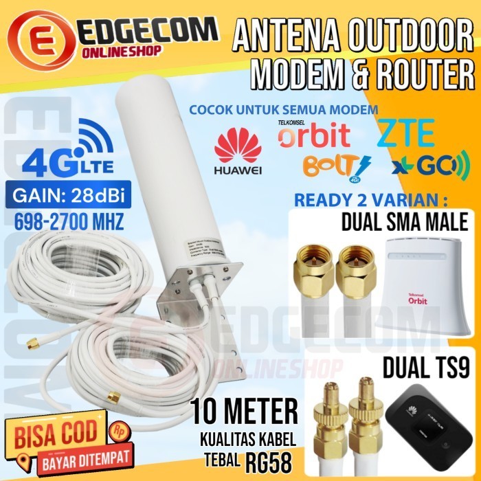 Jual Antena Outdoor Modem Router Mifi Orbit Star Huawei Tp-Link Sma Ts9 ...