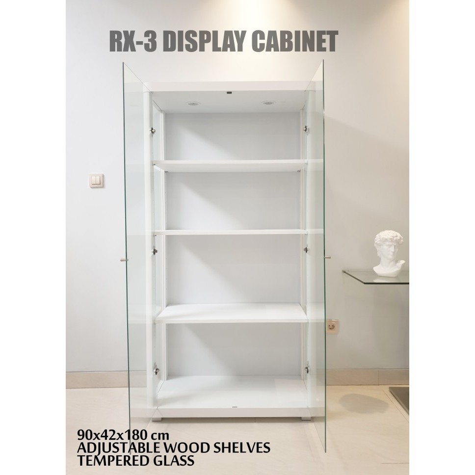 Jual Lemari Rak Kaca Display Untuk Komik Buku Koleksi Map Sepatu Rx3 Rx ...