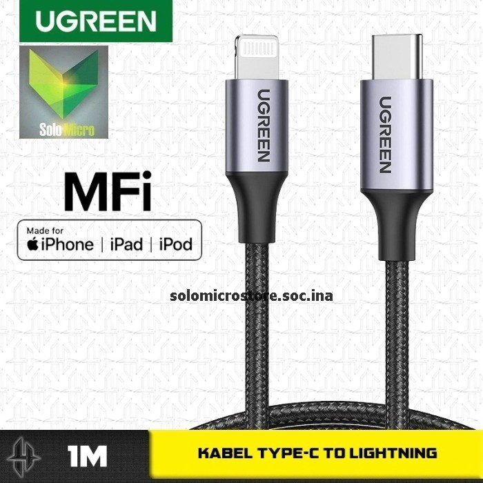 Jual UGREEN Kabel PD MFI USB Type C To Lightning Iphone 1 Meter | Shopee Indonesia