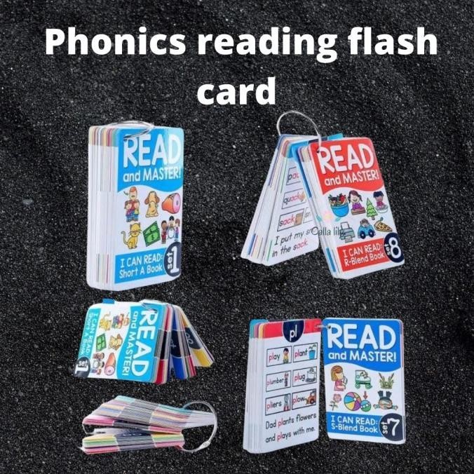 Jual phonics reading flash card belajar membaca 67 kartu pintar ...