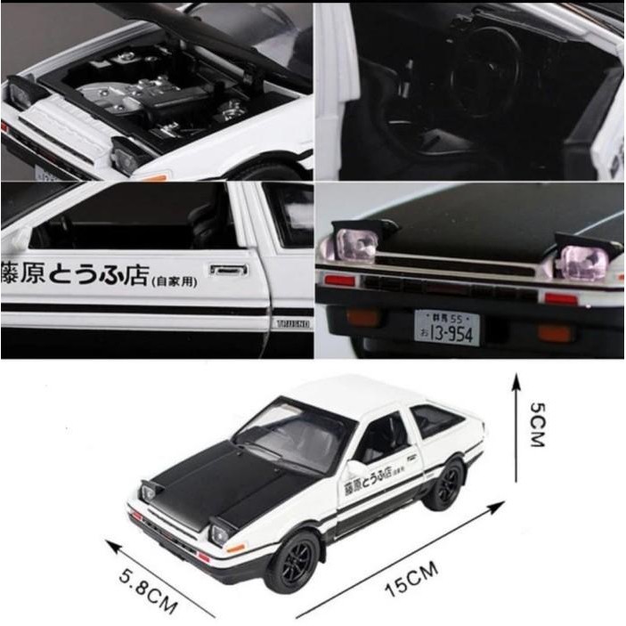 Jual DIECAST MINIATUR MOBIL TOYOTA AE86 TRUENO INITIAL D BOX AKRILIK 1 ...