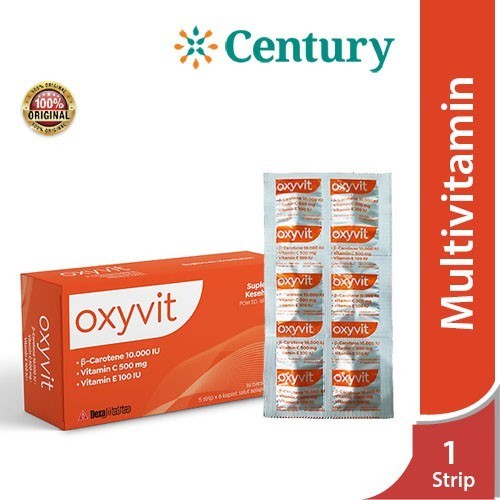 Jual Oxyvit 1 Strip isi 6 Kaplet / VitaminC E Beta Carotene / Daya ...