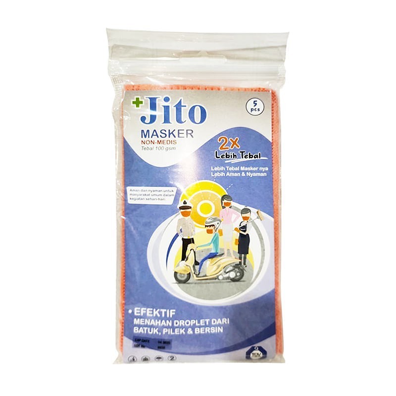 Jual ( 1 Pack ) JITO Masker Non Medis Isi 5 / polusi udara ...