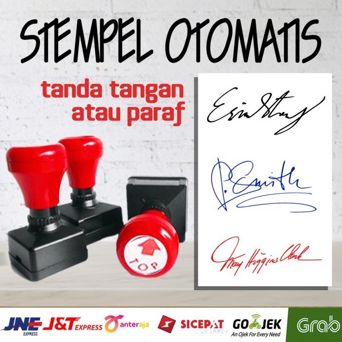 Jual Stempel Otomatis Tanda Tangan/Paraf 1 Warna | Shopee Indonesia