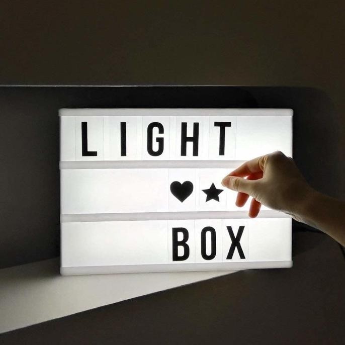 Jual Lampu Display Letter Box LED Light Ukuran A5 DIY Cinema LED Light ...