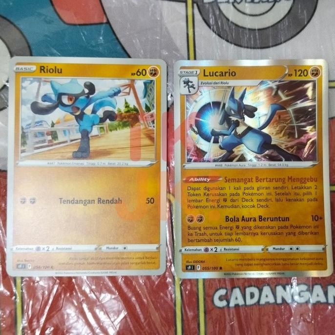 Jual Pokemon Game Kartu Koleksi Riolu Lucario - Pedang & Perisai | Shopee Indonesia