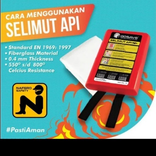 Jual Fire blanket gosave / selimut pemadam / api pemadam api 1,2x1,2 ...