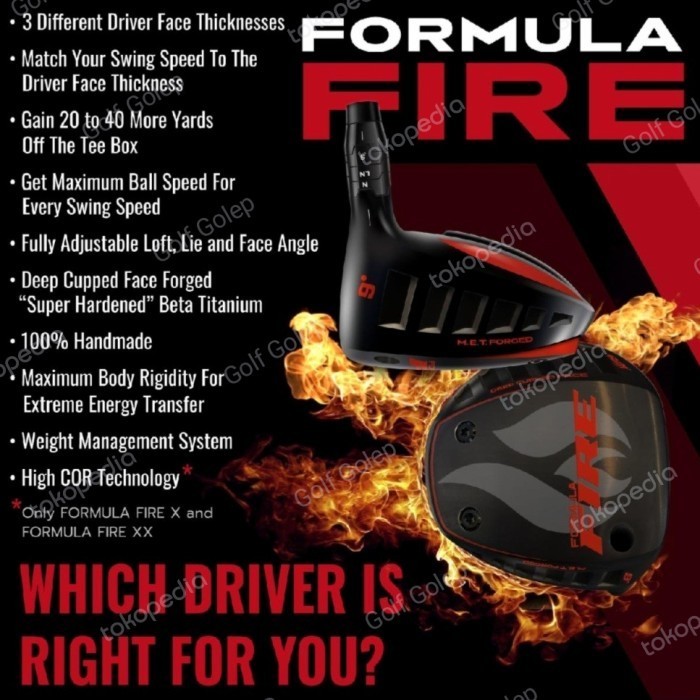 Jual KRANK GOLF NEW FORMULA FIRE X HIGH COR DRIVER (NON CONFORMING ...