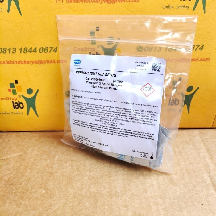 Jual PhosVer 3 Phosphate Reagent Powder Pillow, 10 mL, pk/100 HACH ...
