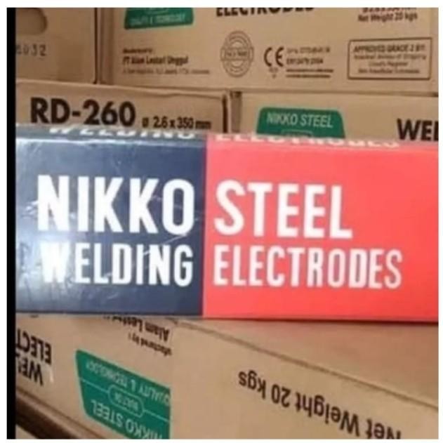 Jual KAWAT LAS LISTRIK /ELEKTRODA NIKKO RD 260 SIZE 2.6X350MM (KEMASAN 5KG) | Shopee Indonesia