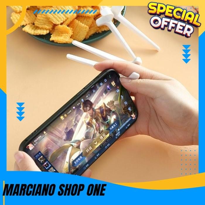 Jual SUMPIT JEPIT SNACK ANTI KOTOR TANGAN GAMER FINGER RING FOOD CLIP ...