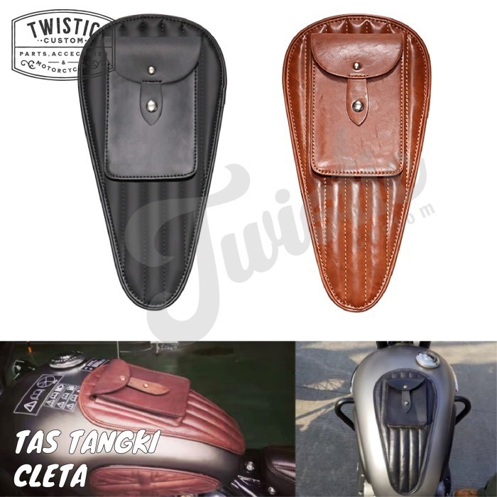 Jual Tas Kulit Tangki Tank Bag Cleta Motor Custom Universal Retro ...
