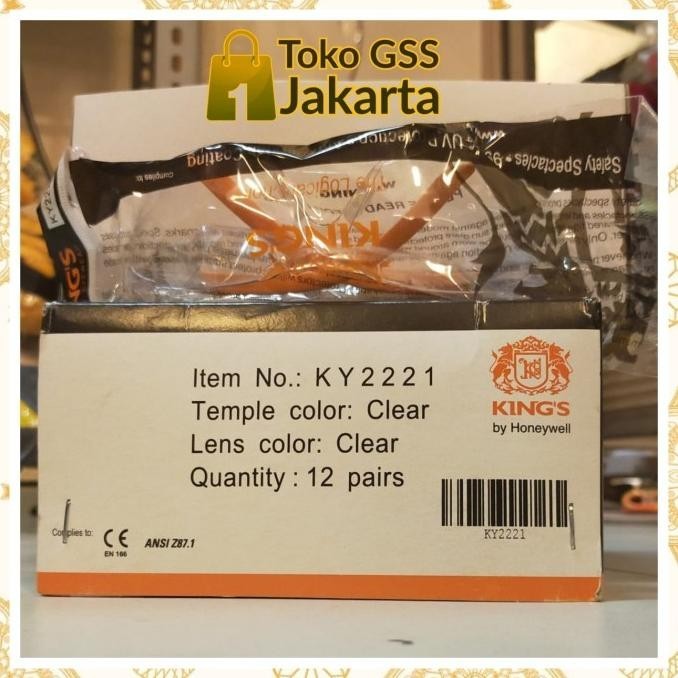 Jual Safety Glasses KY2221 Kaca Mata Safety Kings KY 2221 Original ...