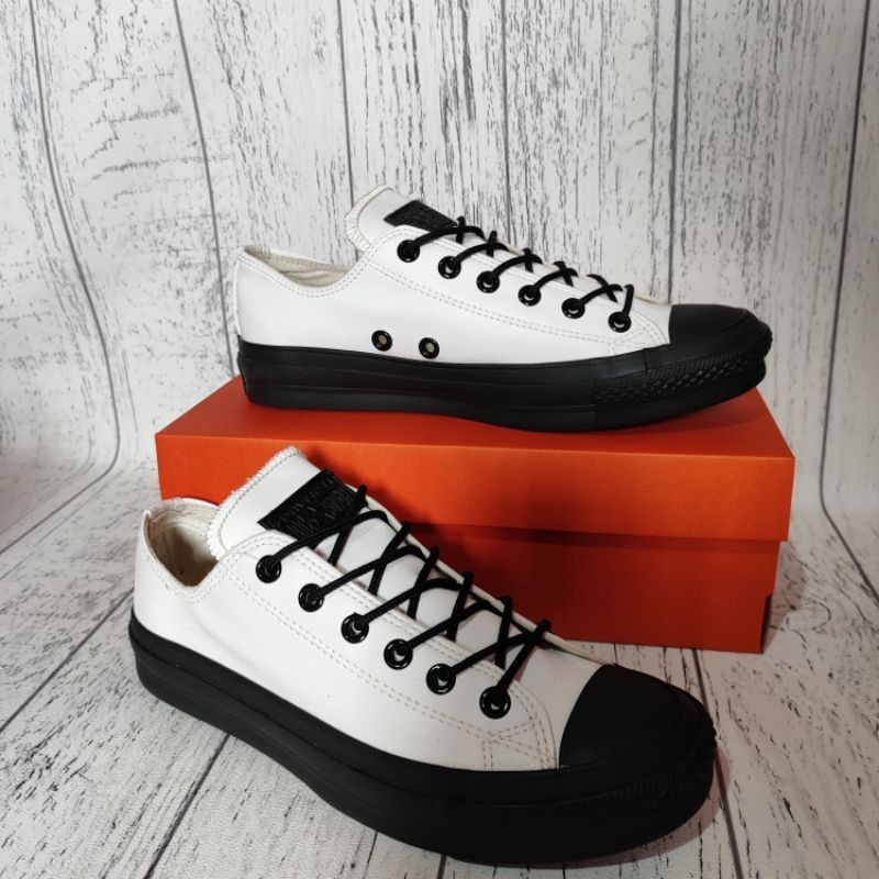 Jual SEPATU UNDERGROUND LOW TOP KULIT LEATHER PUTIH FOX HITAM | Shopee ...