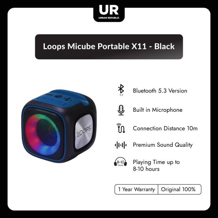 Jual LOOPS Micube Portable Speaker X11 - Black | Shopee Indonesia