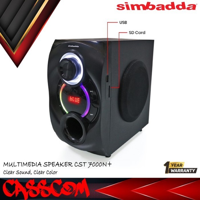 Jual Speaker Bluetooth Simbadda Cst 7000N+ Subwoofer Bass Power Led ...